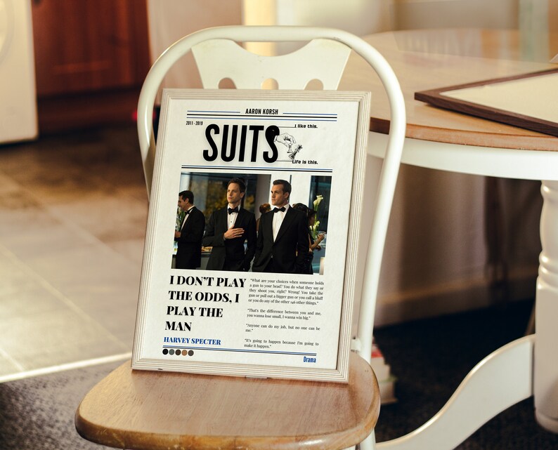 Suits Tv Series Poster, Harvey Specter, Suits, Print, Wall Art, Mike ...