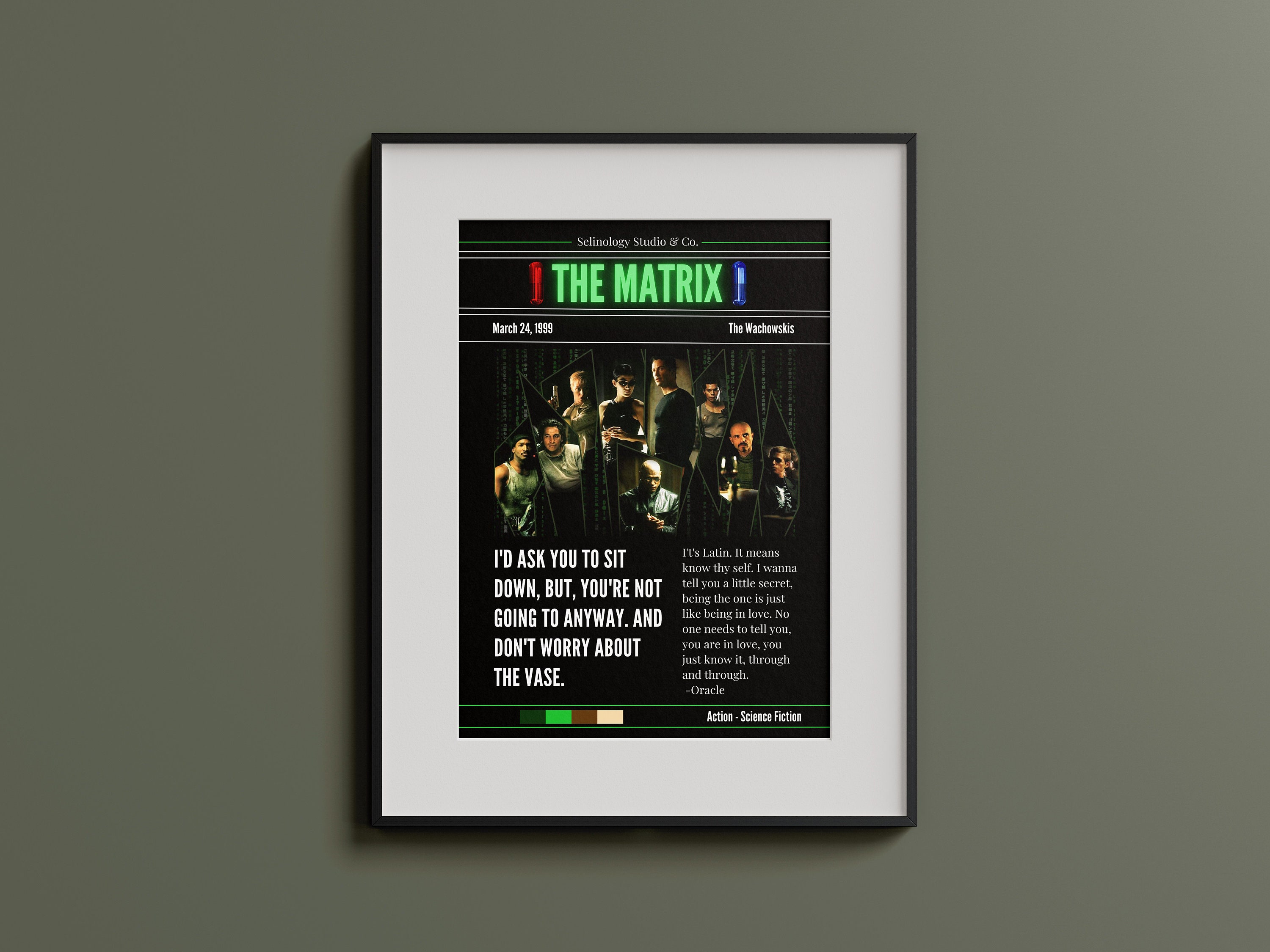 The Matrix Movie Poster, the Matrix Artwork, the Matrix Print, the ...