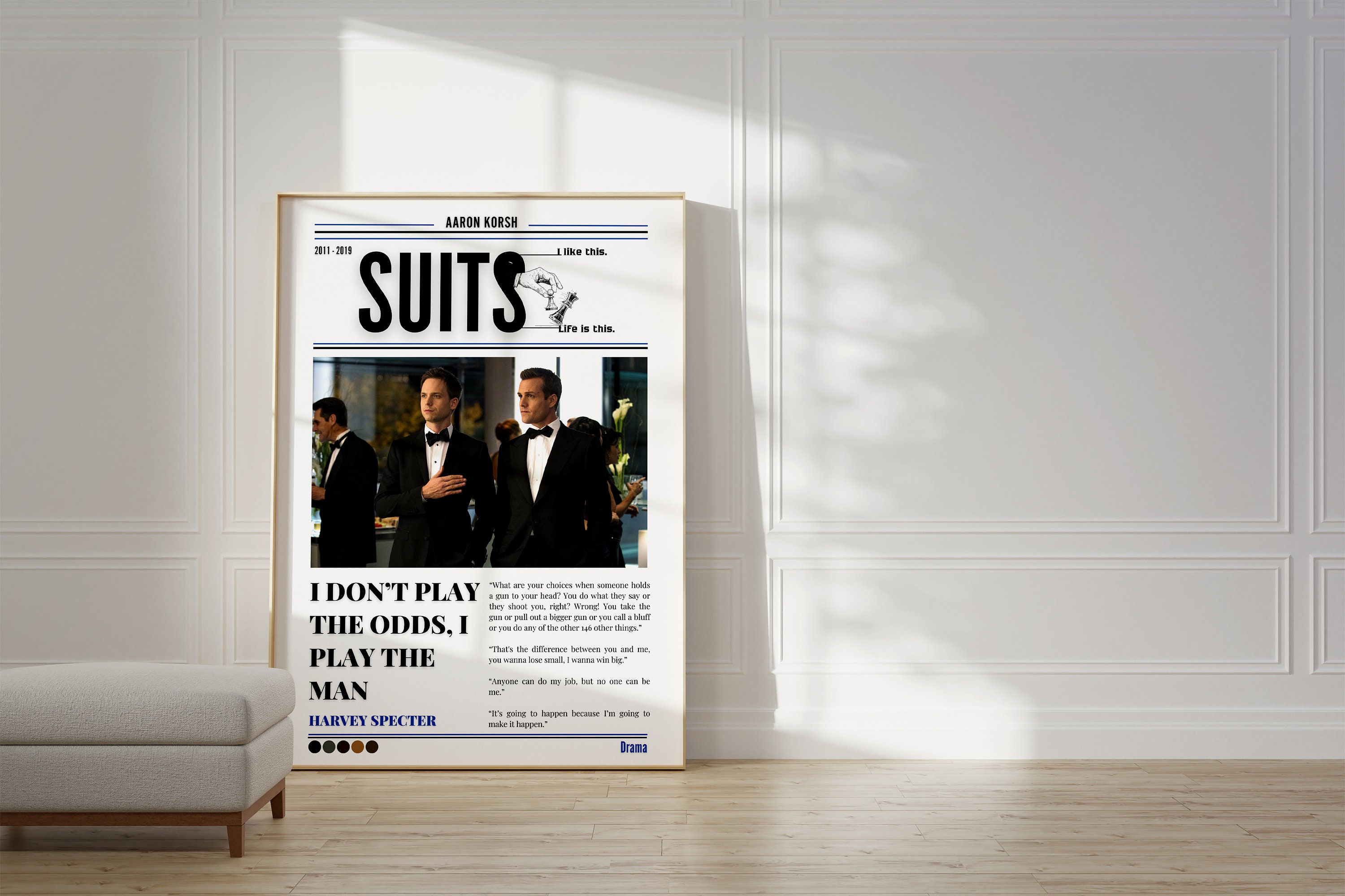 Suits Tv Series Poster, Harvey Specter, Suits, Print, Wall Art, Mike ...
