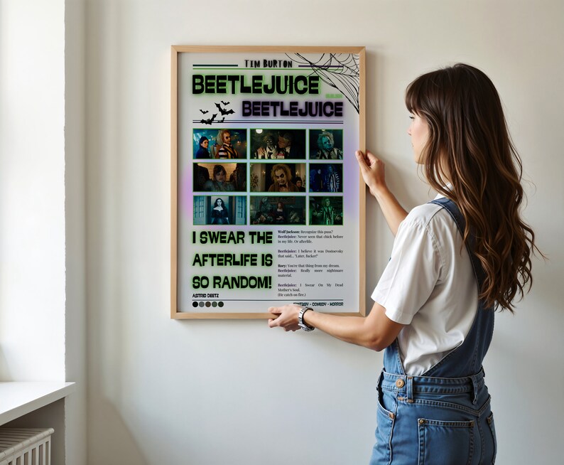 Beetlejuice Poster Set , Tim Burton, Halloween Movies Poster, Digital ...