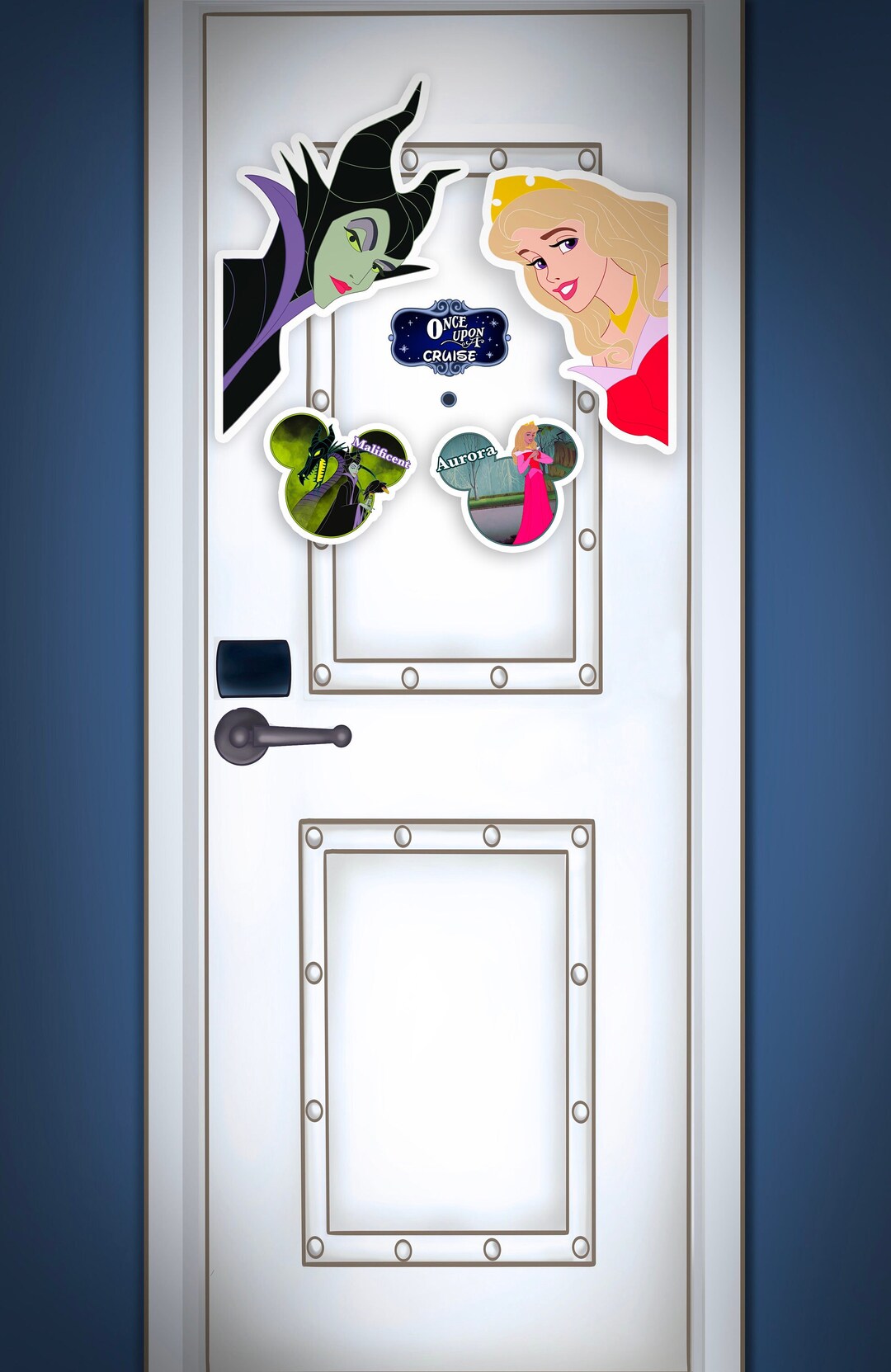 Disney Inspired Sleeping Beauty Aurora & Maleficent Painted Characters for Disney Cruise Line ...