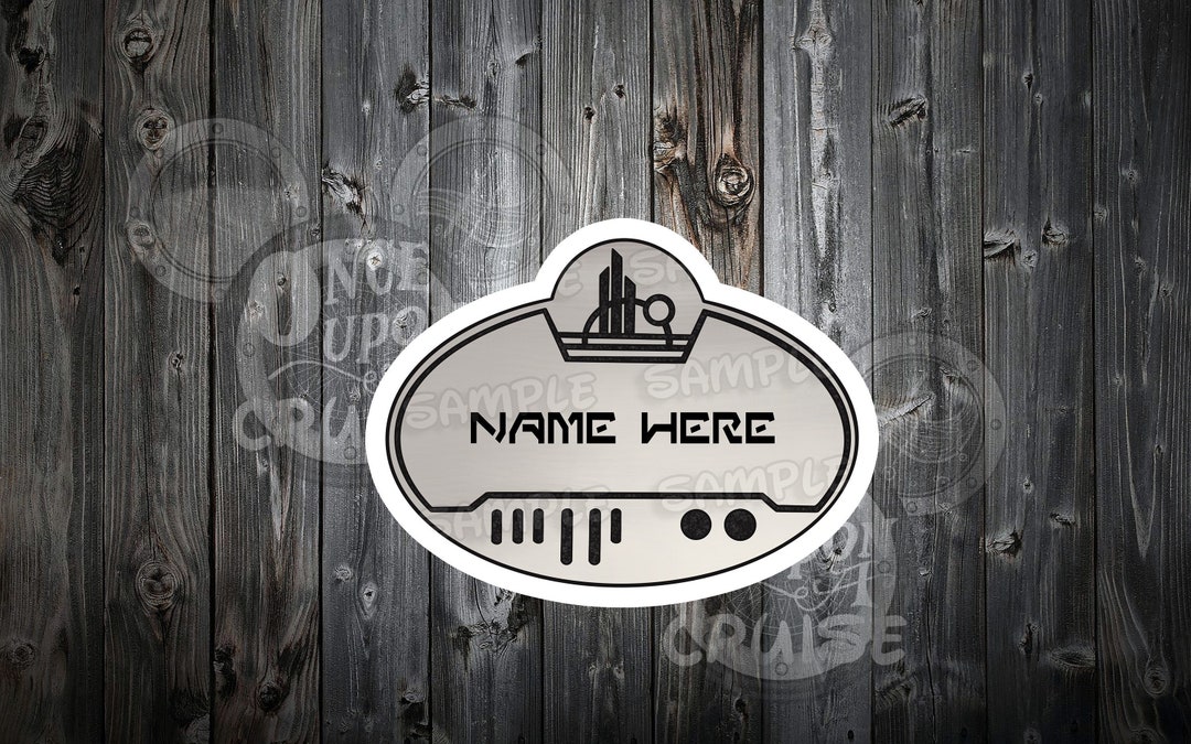 NEW DCL Galaxy Edge Cast Member Star Wars Day at Sea Inspired Name Tag ...