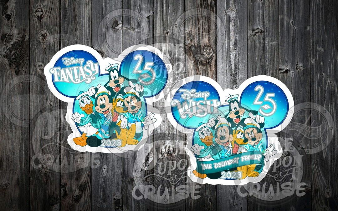 DCL 25th Silver Anniversary at Sea Custom Mickey, Minnie, Pluto,goofy ...