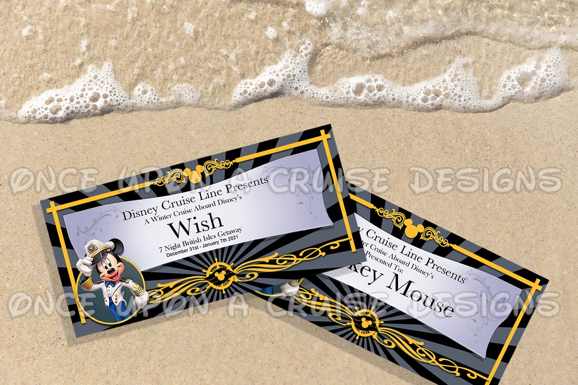 Printed Personalized Disney Cruise Line Inspired Ticket - Etsy