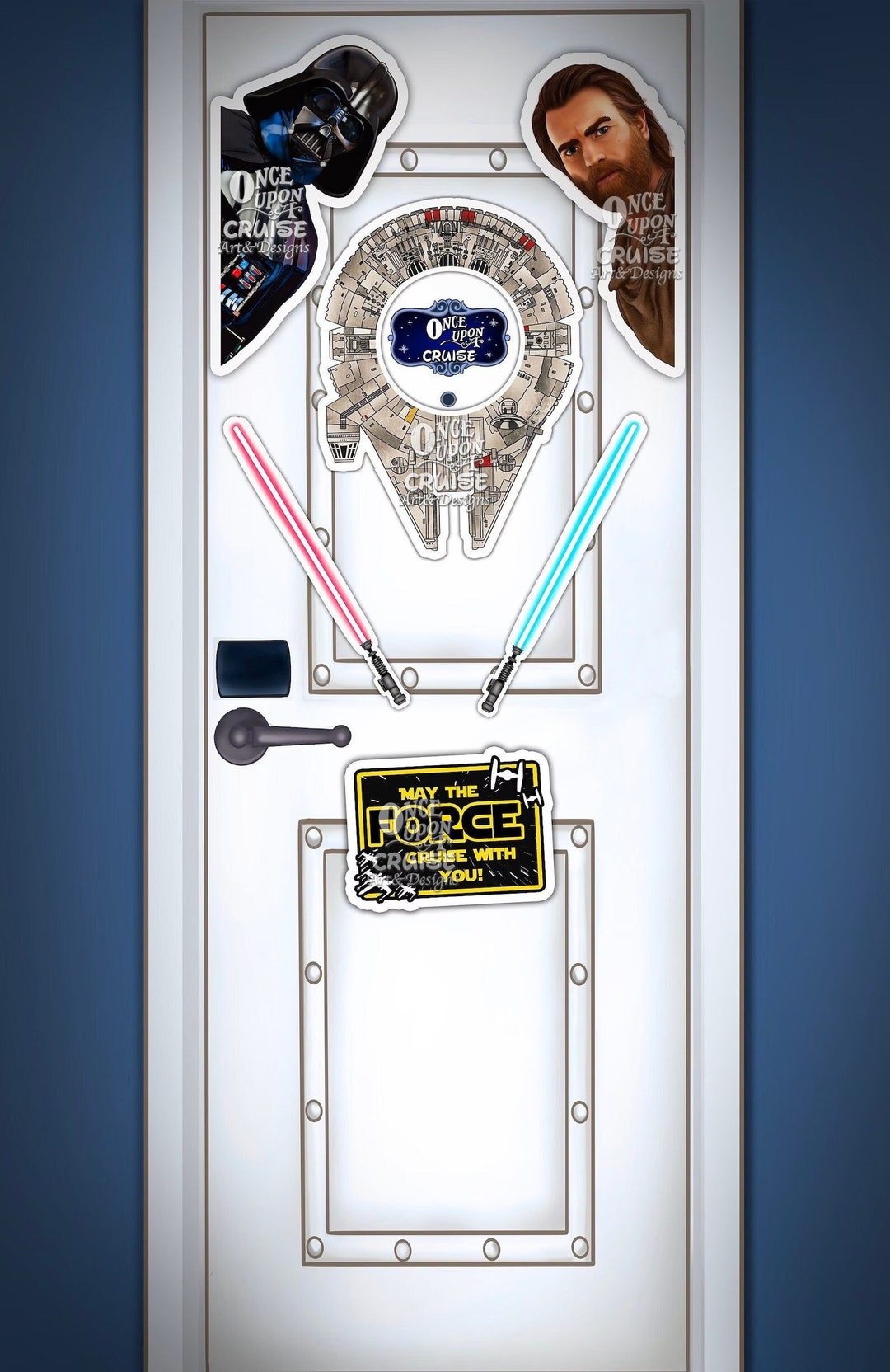 Disney Inspired Large Star Wars Millennium Falcon Porthole Darth Vader ...