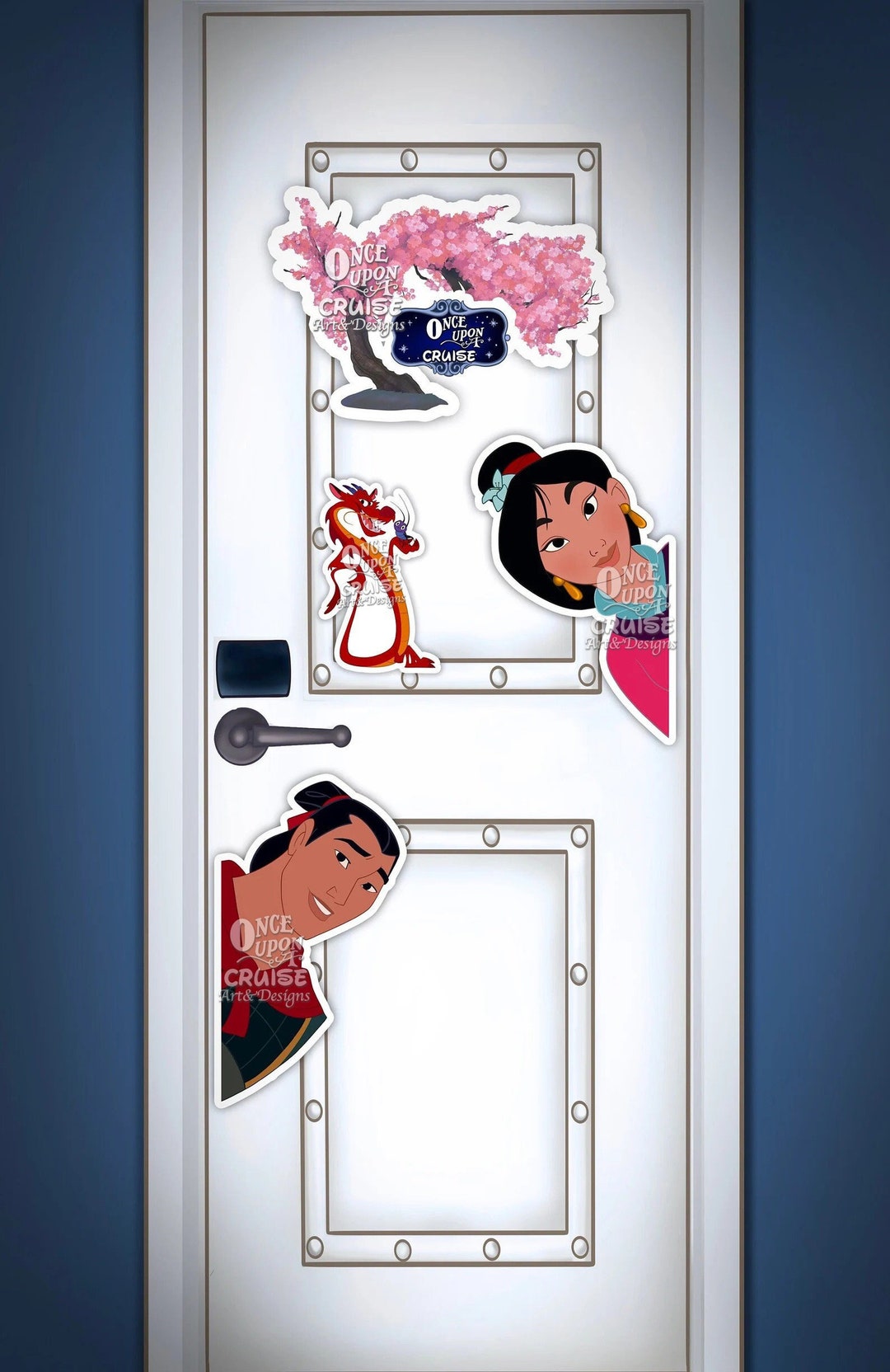 Disney Wish Cruise Inspired Large Digitally Painted Mulan, Shang, Mushu ...