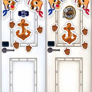 Disney Wish Cruise Sailor Chip and Dale DCL Anchor & Acorns Art Disney ...