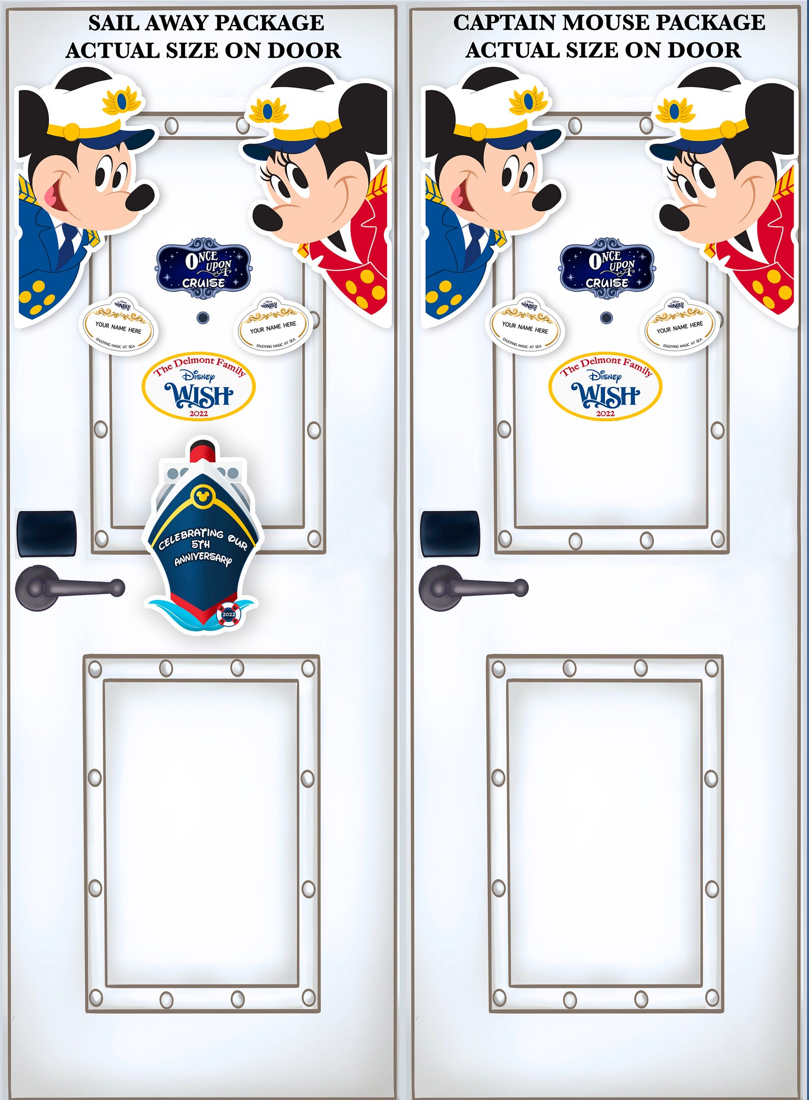 Disney Wish Cruise Captain Minnie & Captain Mickey Disney - Etsy