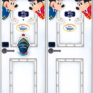 Disney Wish Cruise Captain Minnie & Captain Mickey Cruise Name Tag Art ...