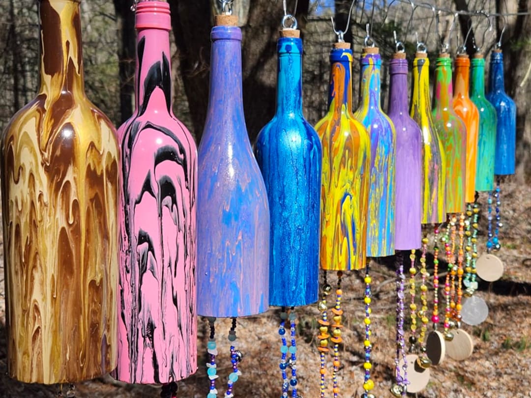 GRAB BAG Wine Bottle Wind Chimes (pot Luck) - Etsy