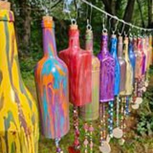 GRAB BAG Wine Bottle Wind Chimes (pot Luck) - Etsy
