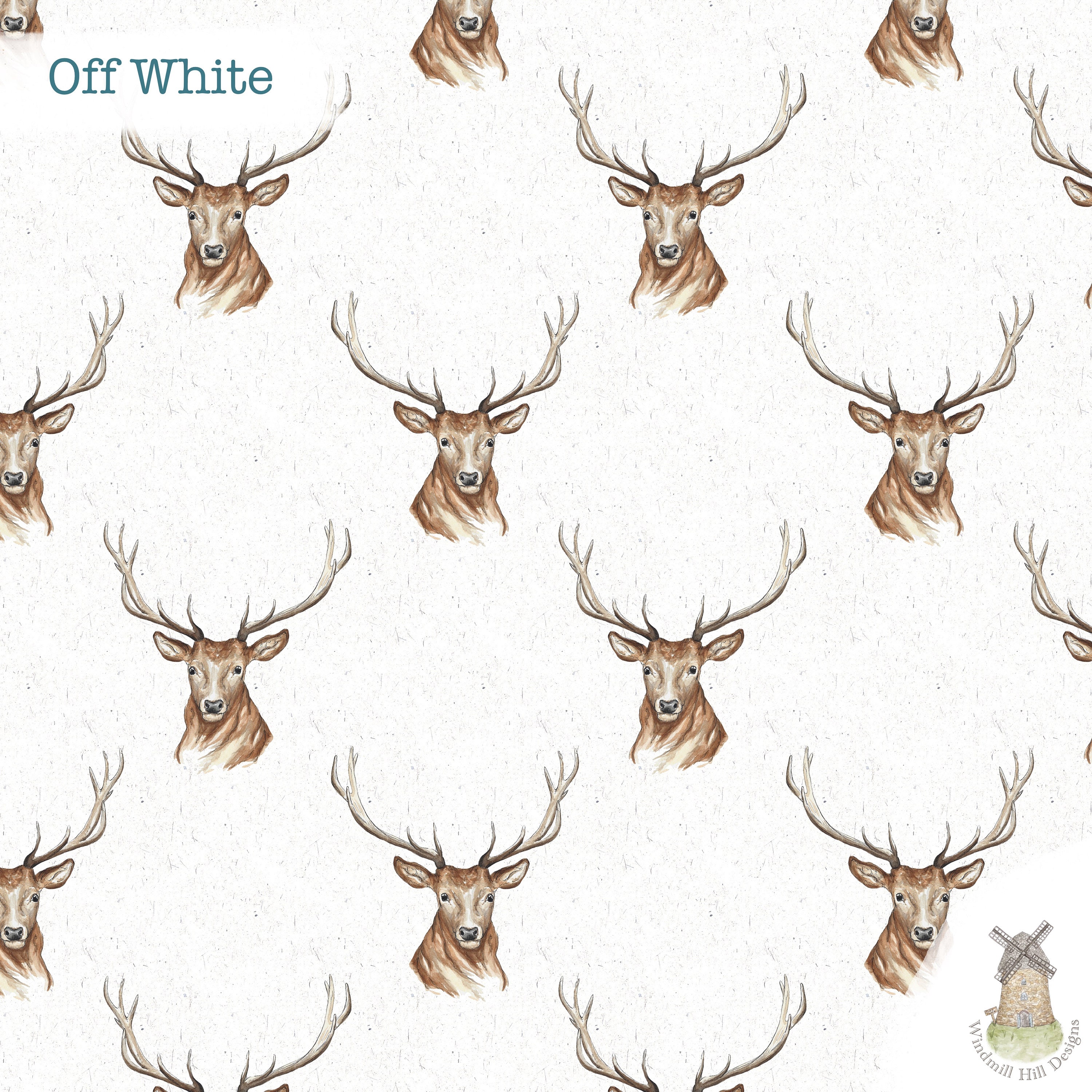 Winter Stag 9.99cm X 9.99cm 300dpi Digital Seamless Design Repeat ...
