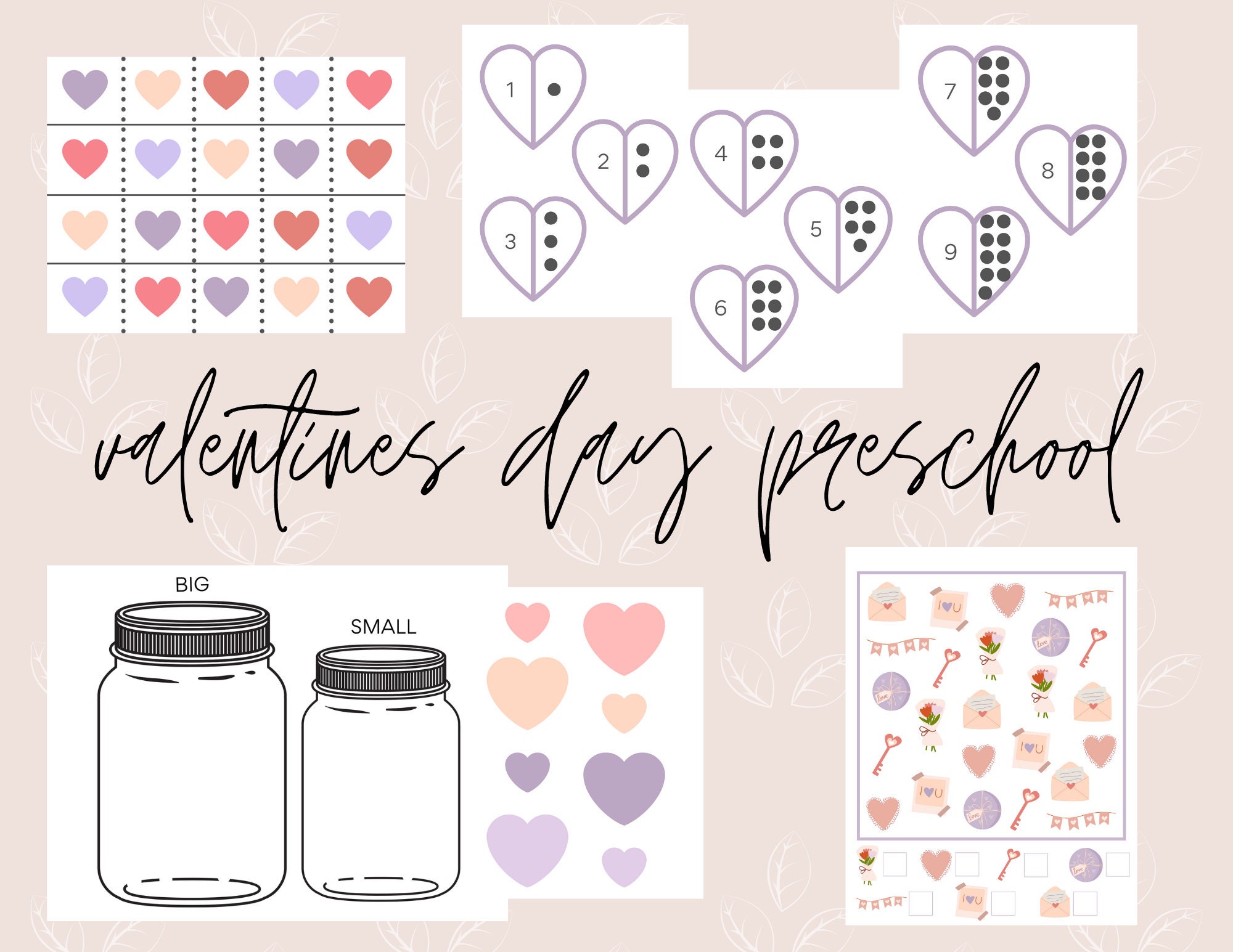 Valentine's Day Preschool Worksheets, Preschool Printable, Play ...