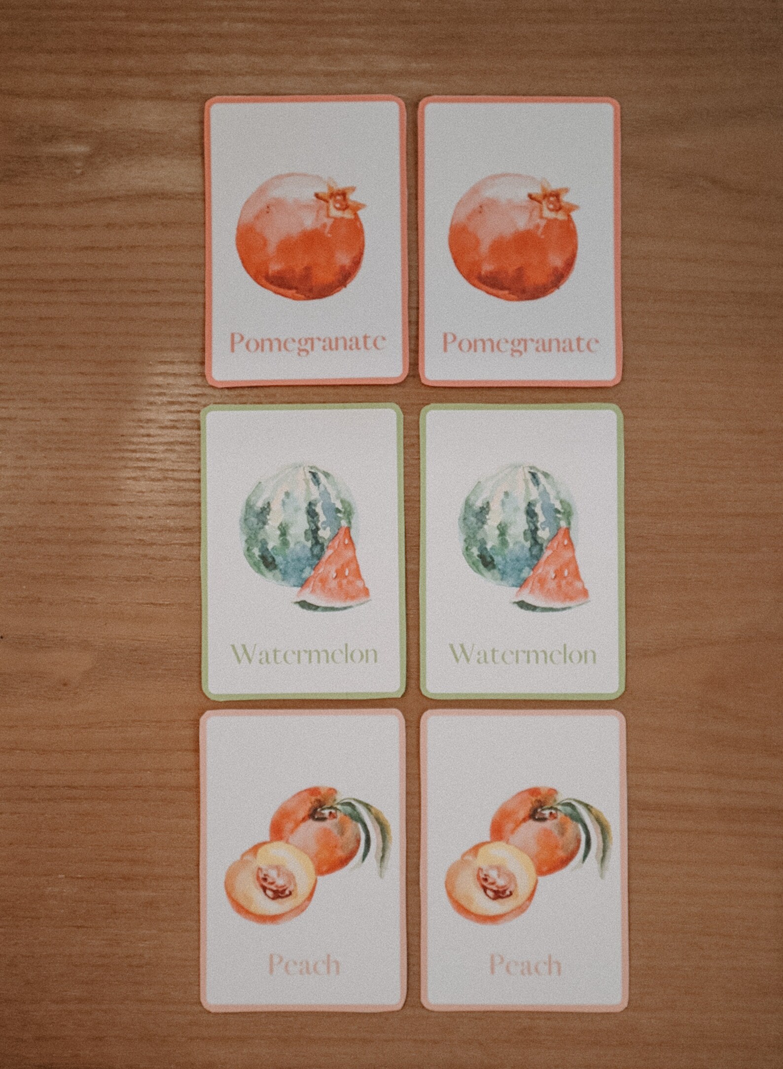 Fruit Memory Match Game, Preschool Printable Flashcards, Preschool ...