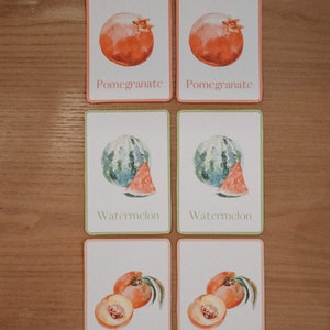 Fruit Memory Match Game: Preschool Printable Flashcards (digital ...