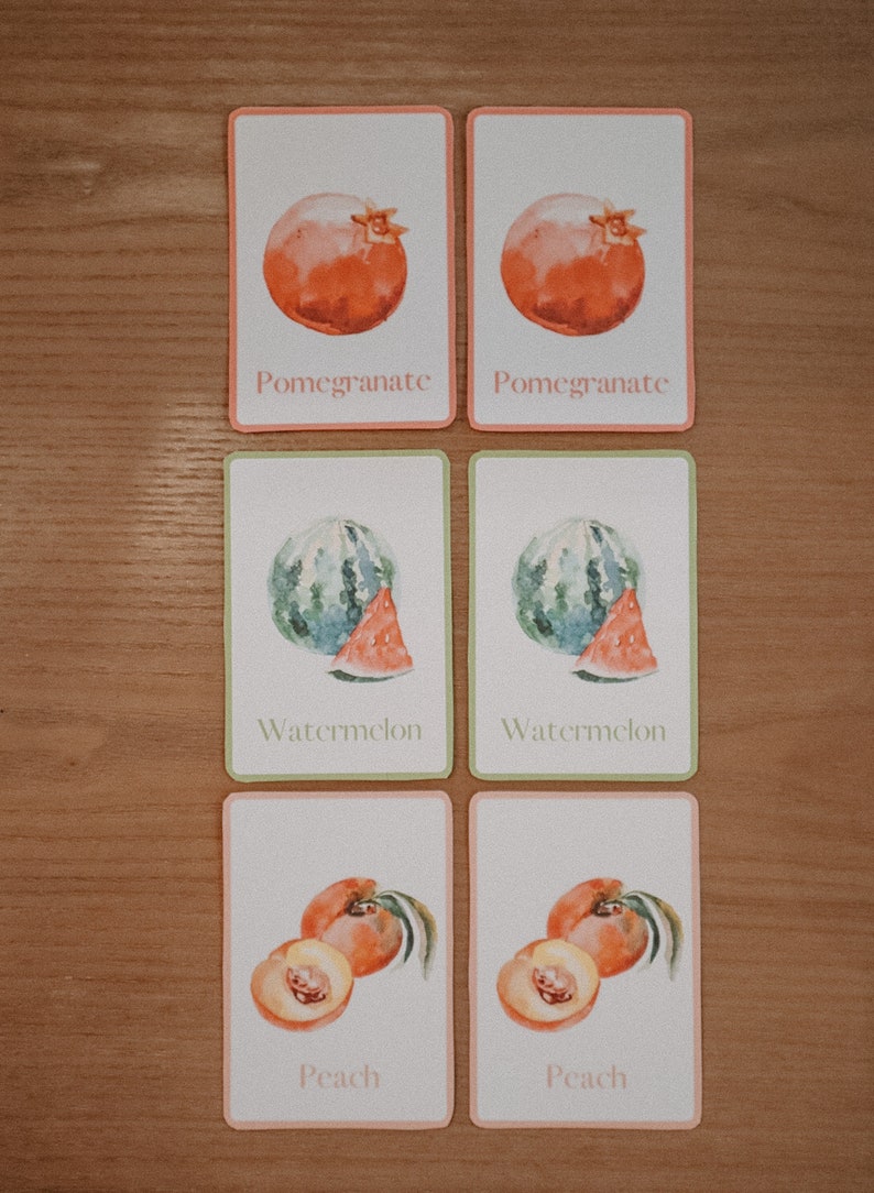 Fruit Memory Match Game Preschool Printable Flashcards - Etsy