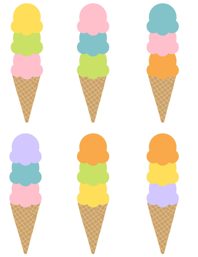 Ice Cream Math: Numbers 1-10 Preschool Sorting Game (digital Download ...