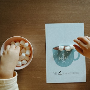 Preschool Christmas Activity, Marshmallow Counting Game, Christmas ...
