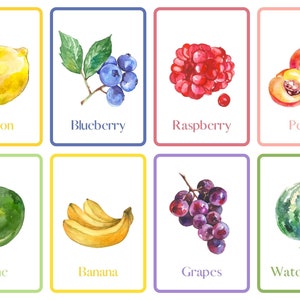 Fruit Memory Match Game: Preschool Printable Flashcards (digital ...