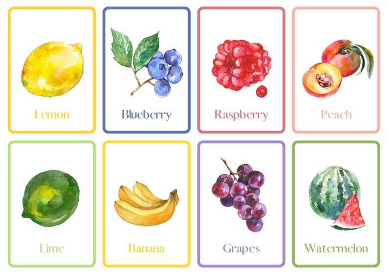 Fruit Memory Match Game, Preschool Printable Flashcards, Preschool ...
