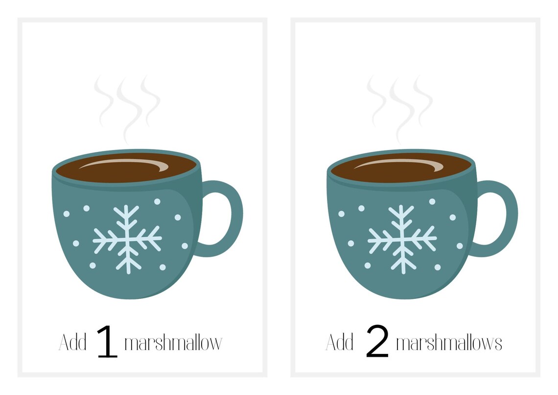 Preschool Christmas Activity, Marshmallow Counting Game, Christmas ...