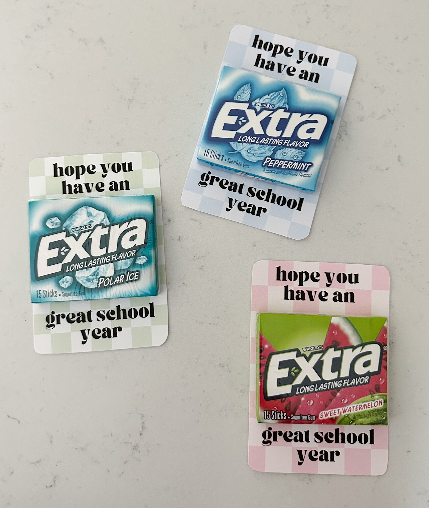 Back to School Gift Tag | Extra Great School Year | Extra Gum Printable ...