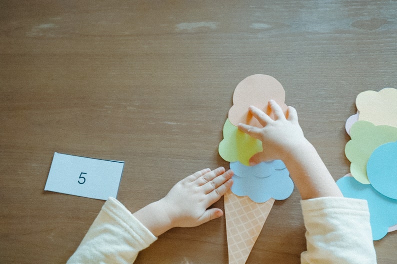 Conteo matemático de helado imprimible en preescolar - Etsy México