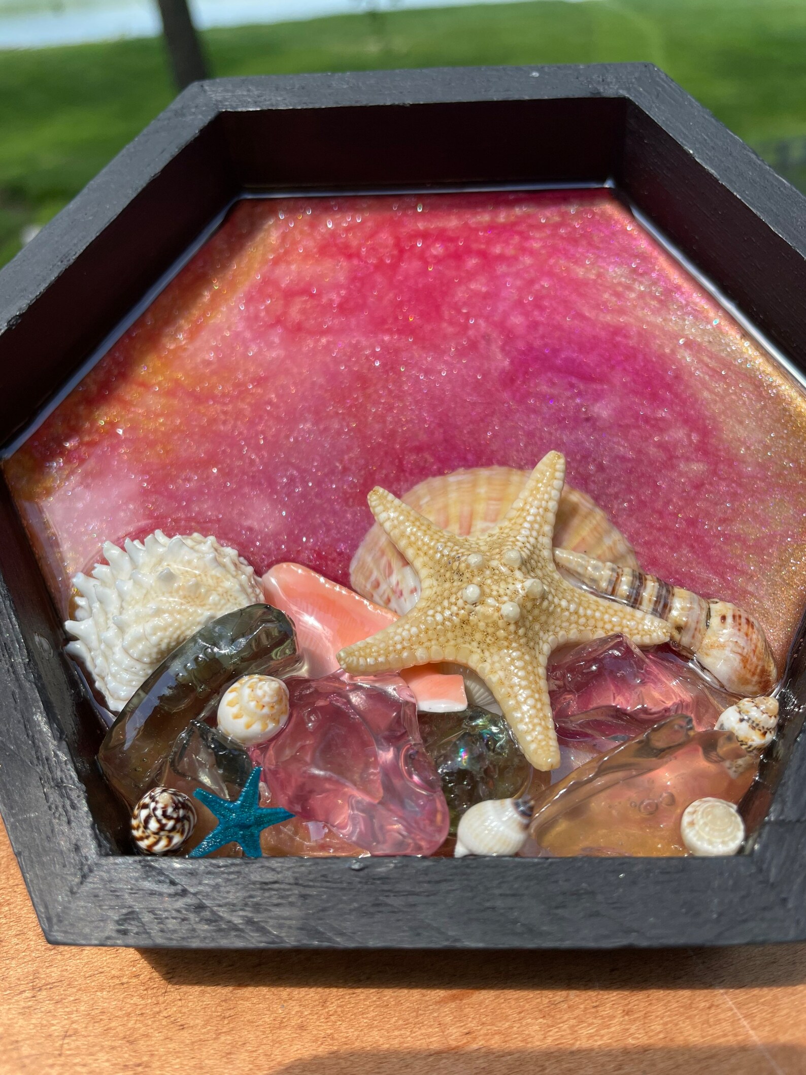 Seashell and Sea Glass Assorted Wall Art Shadow Box - Etsy