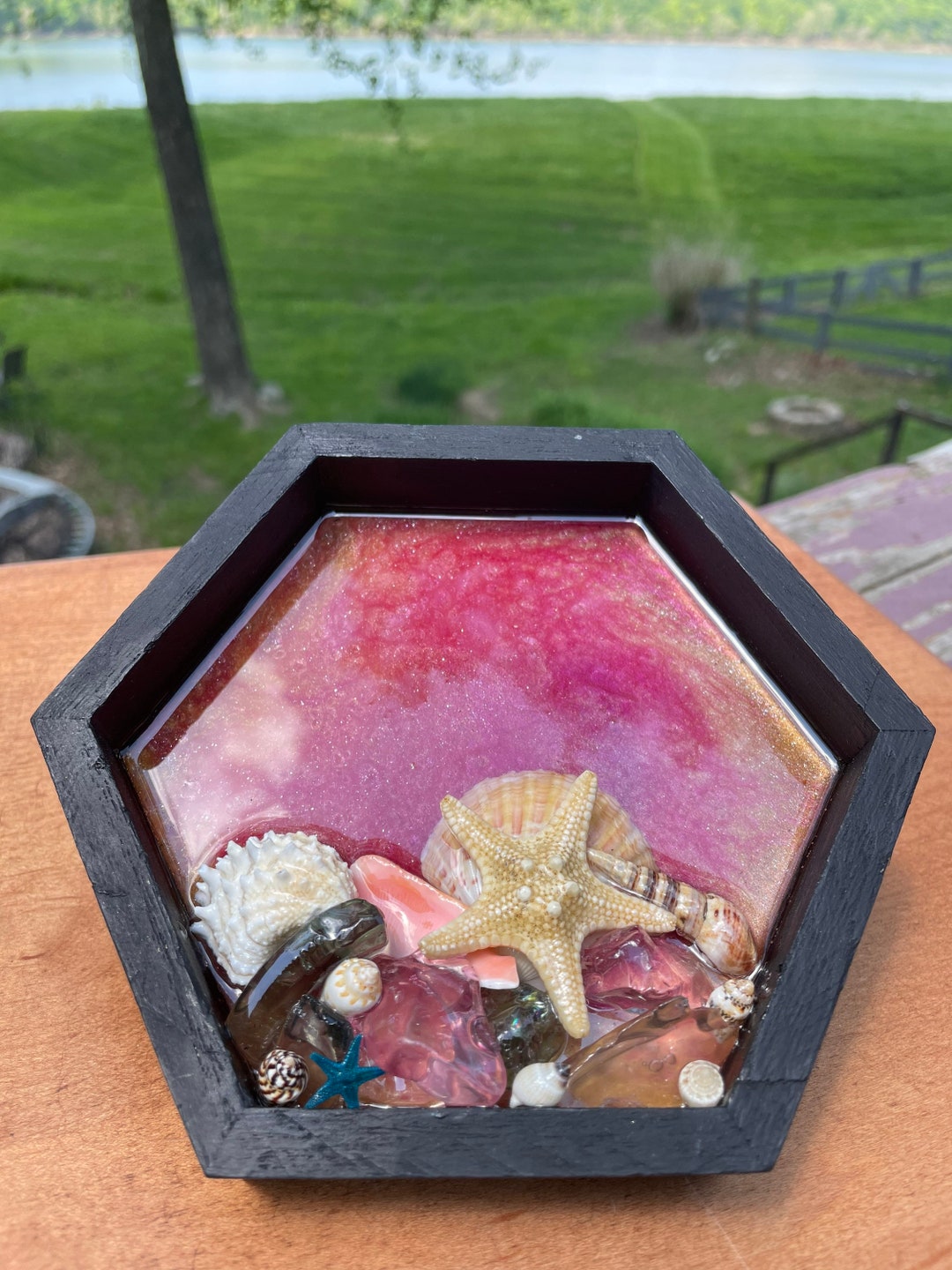 Seashell and Sea Glass Assorted Wall Art Shadow Box - Etsy