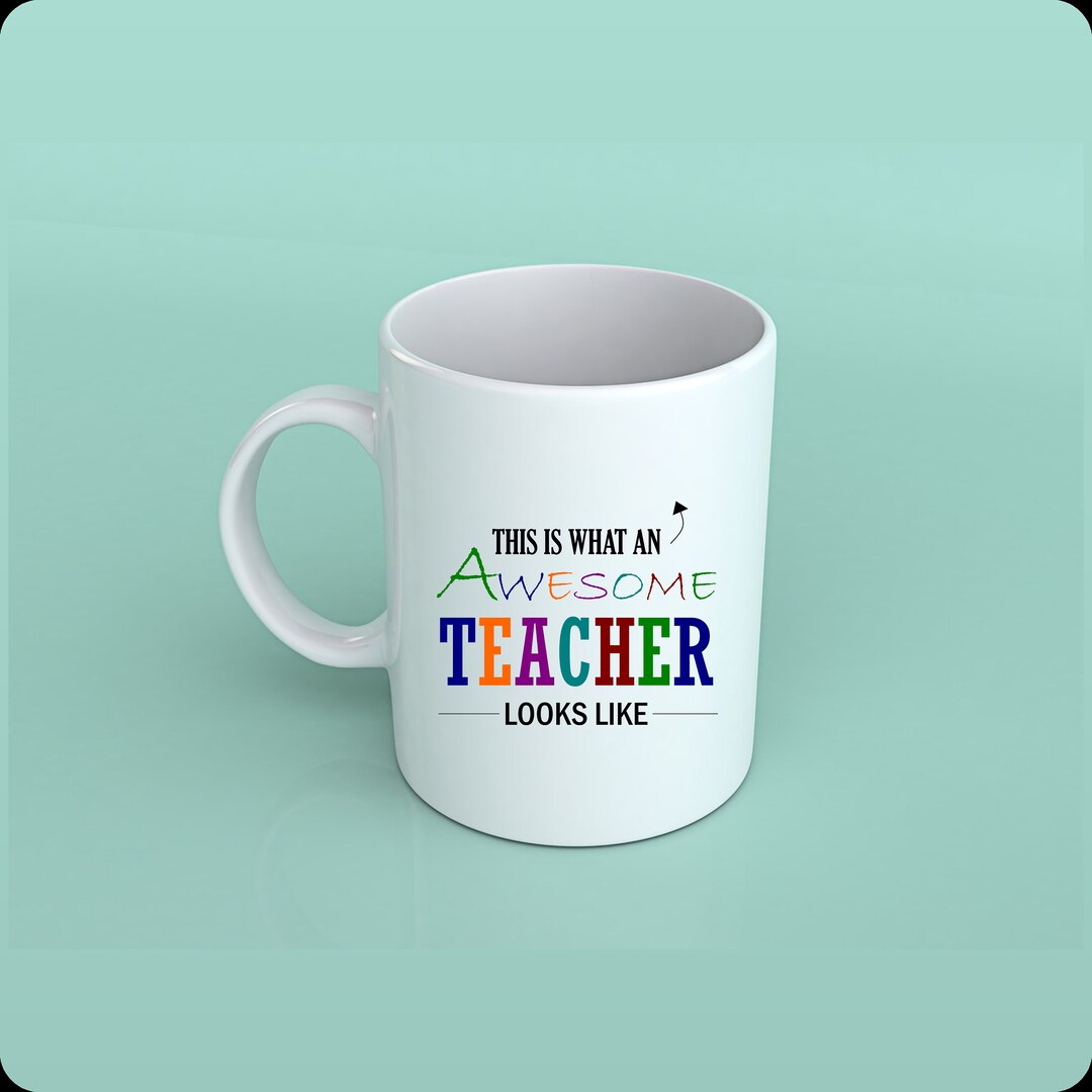 This is What an Awesome TEACHER Looks Like Novelty Mug Gift Present - Etsy