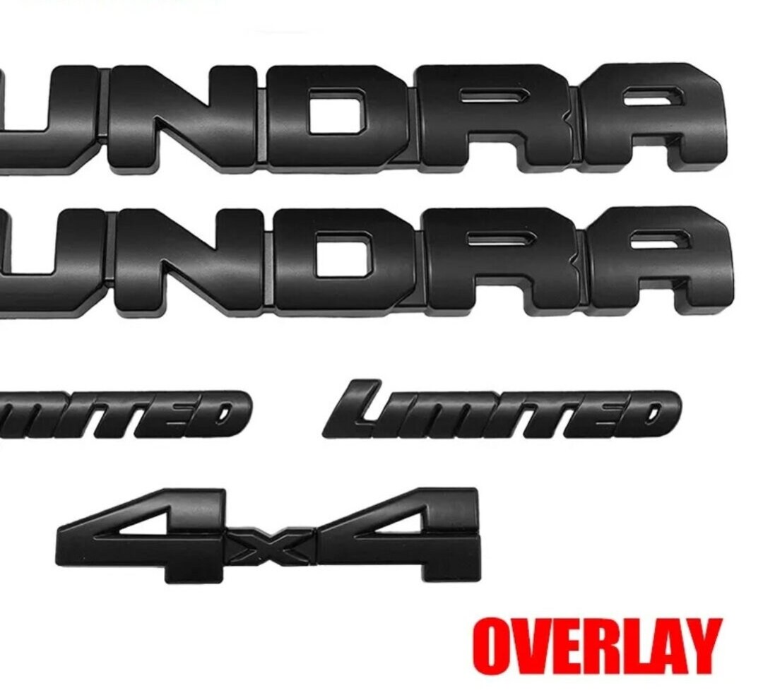 Tundra Limited 2022-2024 Matte Black Emblems Overlay Blackout - Etsy