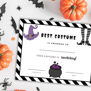 Halloween Costume Award Certificates: Printable Kids Contest (PDF) - Etsy