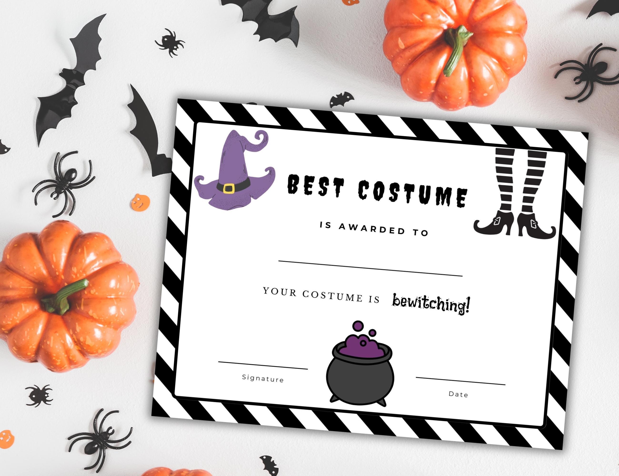 Halloween Costume Award Certificates: Printable Kids Contest (PDF) - Etsy