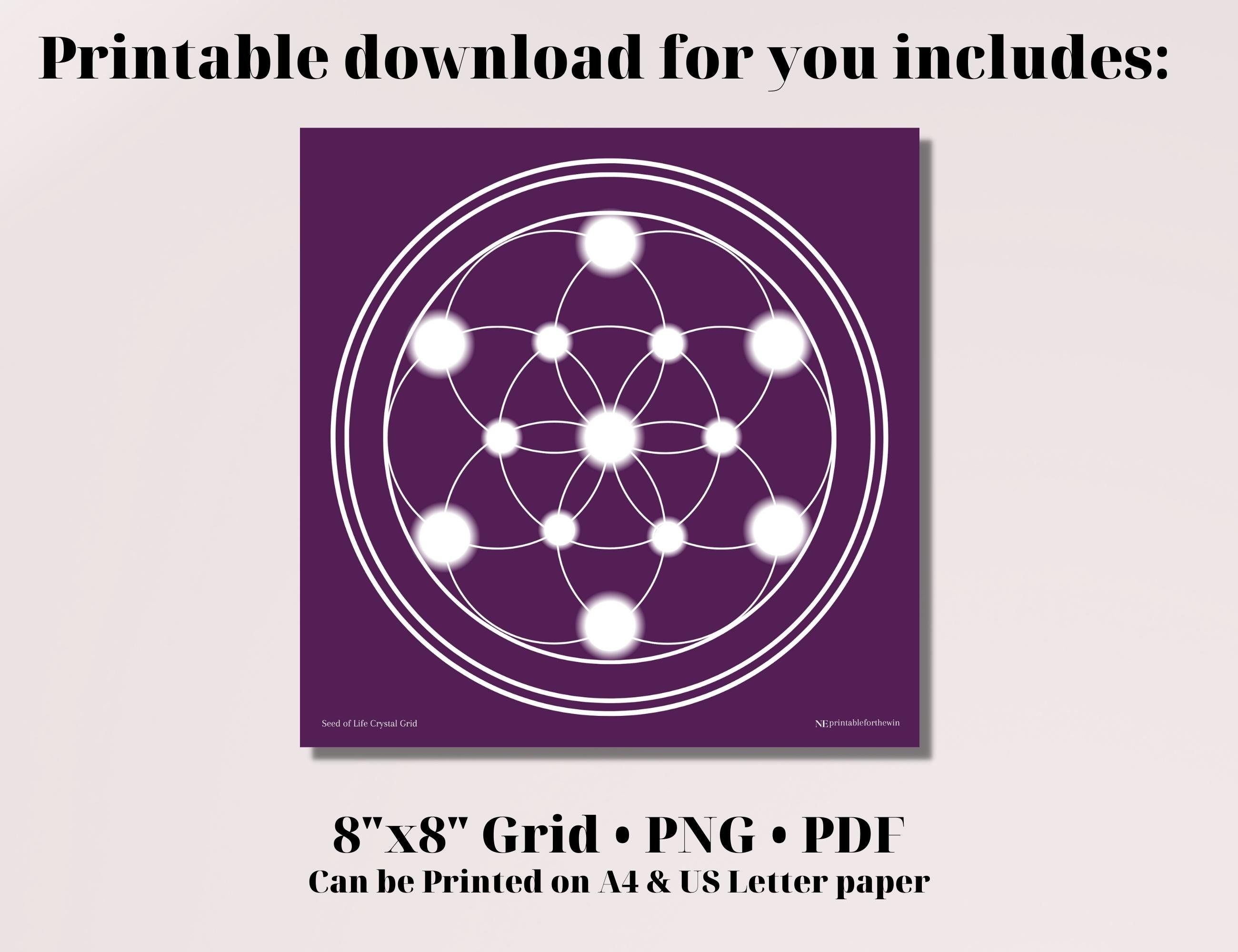 Seed of Life Crystal Grid: Sacred Geometry Altar Art (PDF, PNG) - Etsy