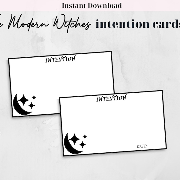 Intention Cards - Etsy