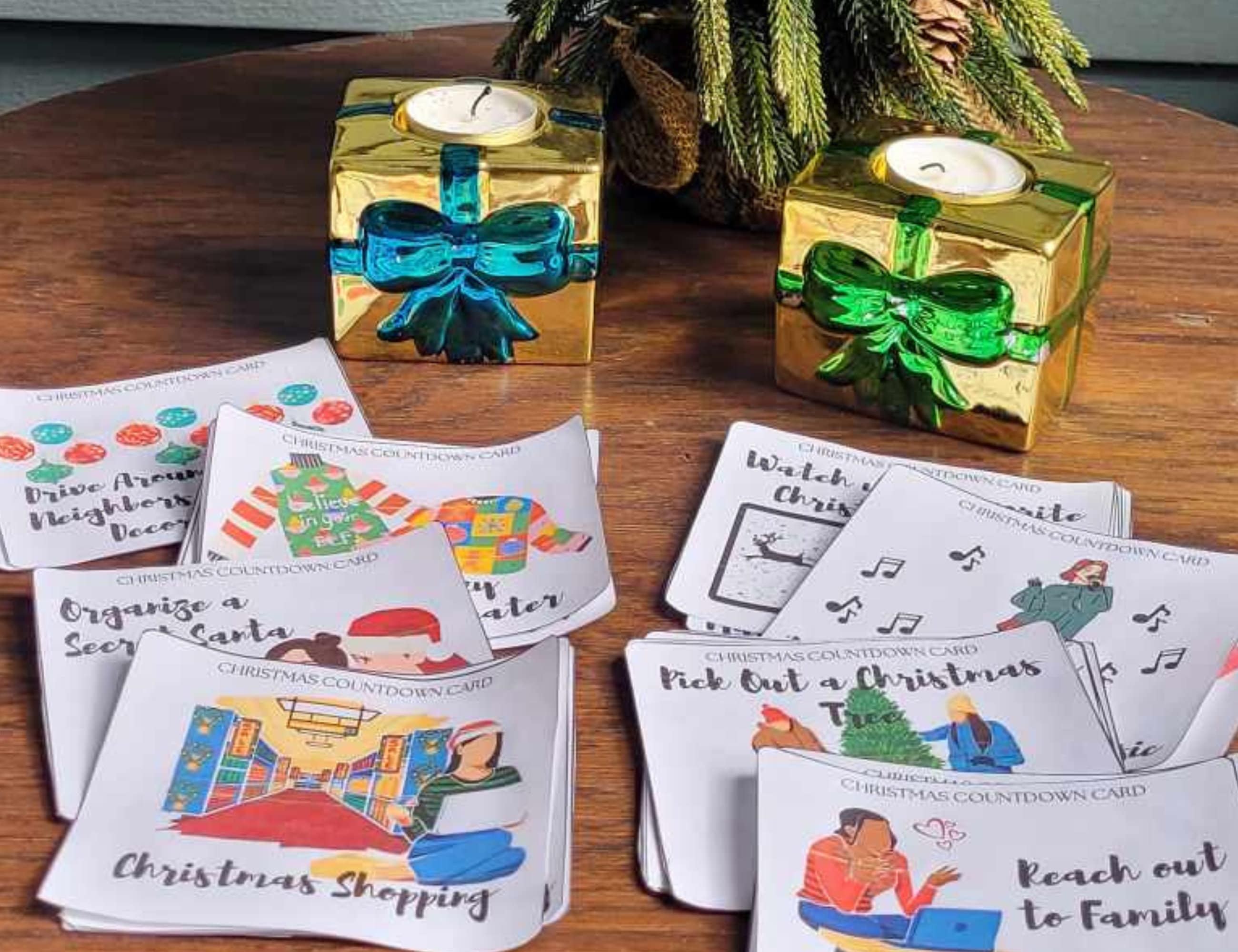 Printable Christmas Countdown Activity Cards (PDF) - Etsy