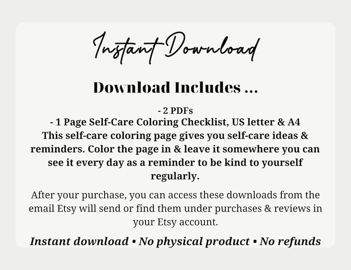 Self-care Coloring Page Printable, Mindfulness Coloring, Adult Coloring ...