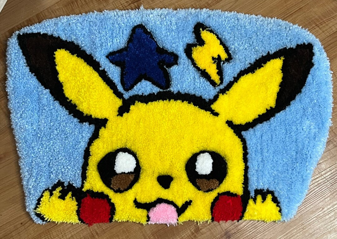Handmade Pokemon Tufted Rug, Pikachu - Etsy