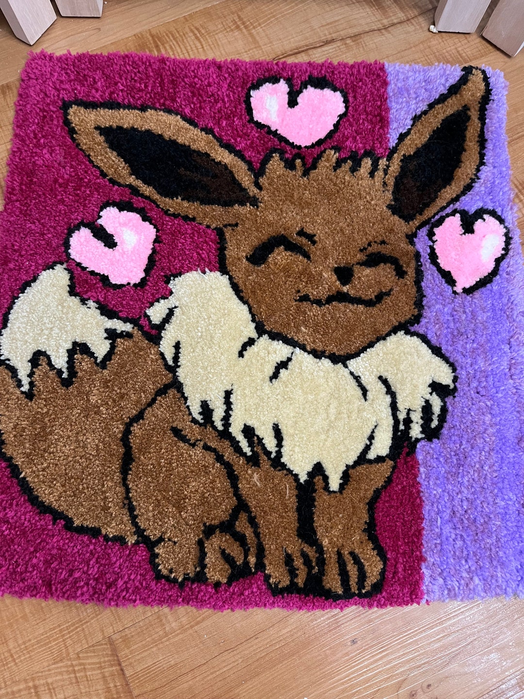 Handmade Pokemon Tufted Rug, Eevee - Etsy