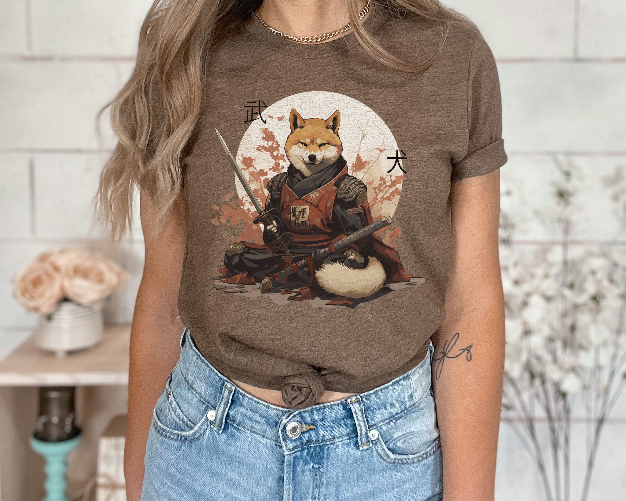 Samurai Shiba Inu T-shirt Japanese Dog Shirt, Dog Lovers Tee, Gift for ...