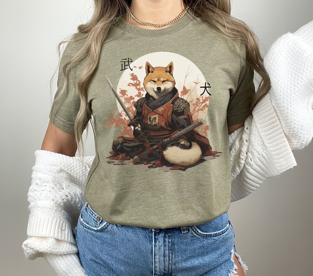 Samurai Shiba Inu T-shirt Japanese Dog Shirt, Dog Lovers Tee, Gift for ...