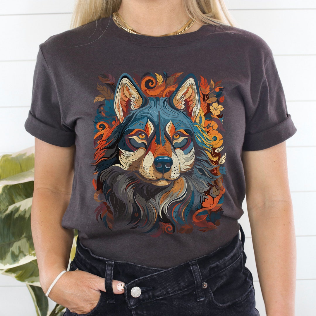 Stylized Husky T-shirt, Perfect Gift for Dog Lovers, Unique Siberian ...