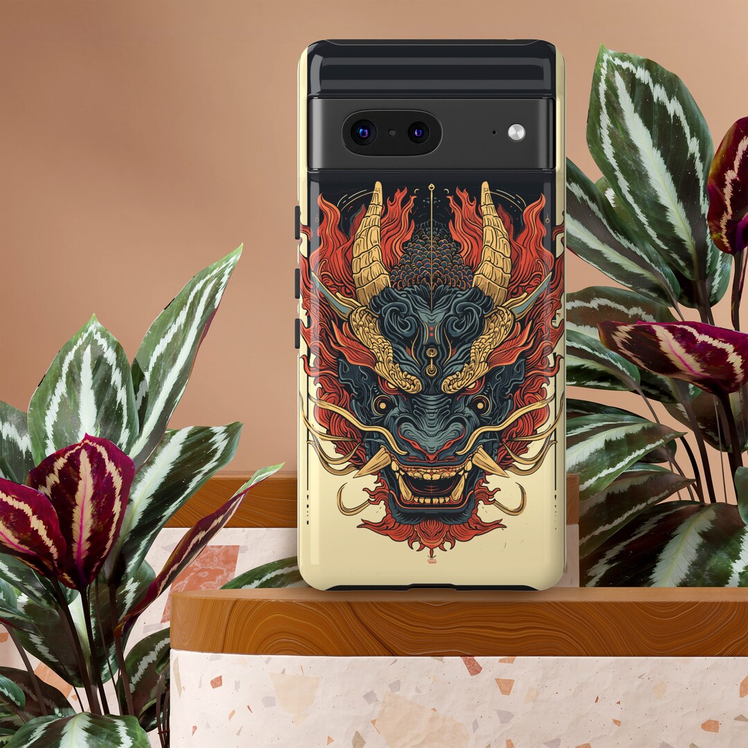 Japanese Oni Mask Google Pixel Tough Case Elegant Demon Design ...