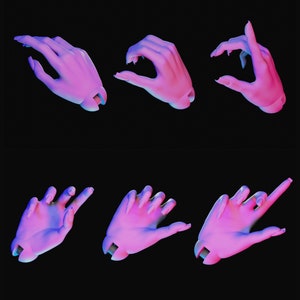 BJD Hands Bundle | 3D Model | STL Files for Printing | Art Doll DIY ...