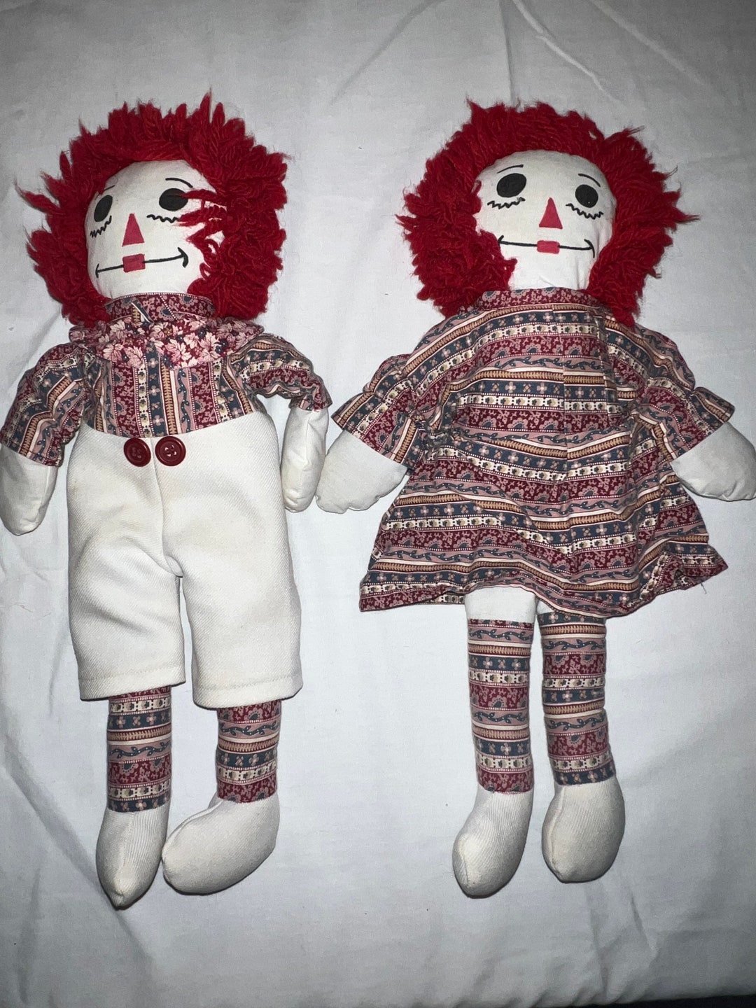 Handmade Raggedy Ann & Andy - Etsy