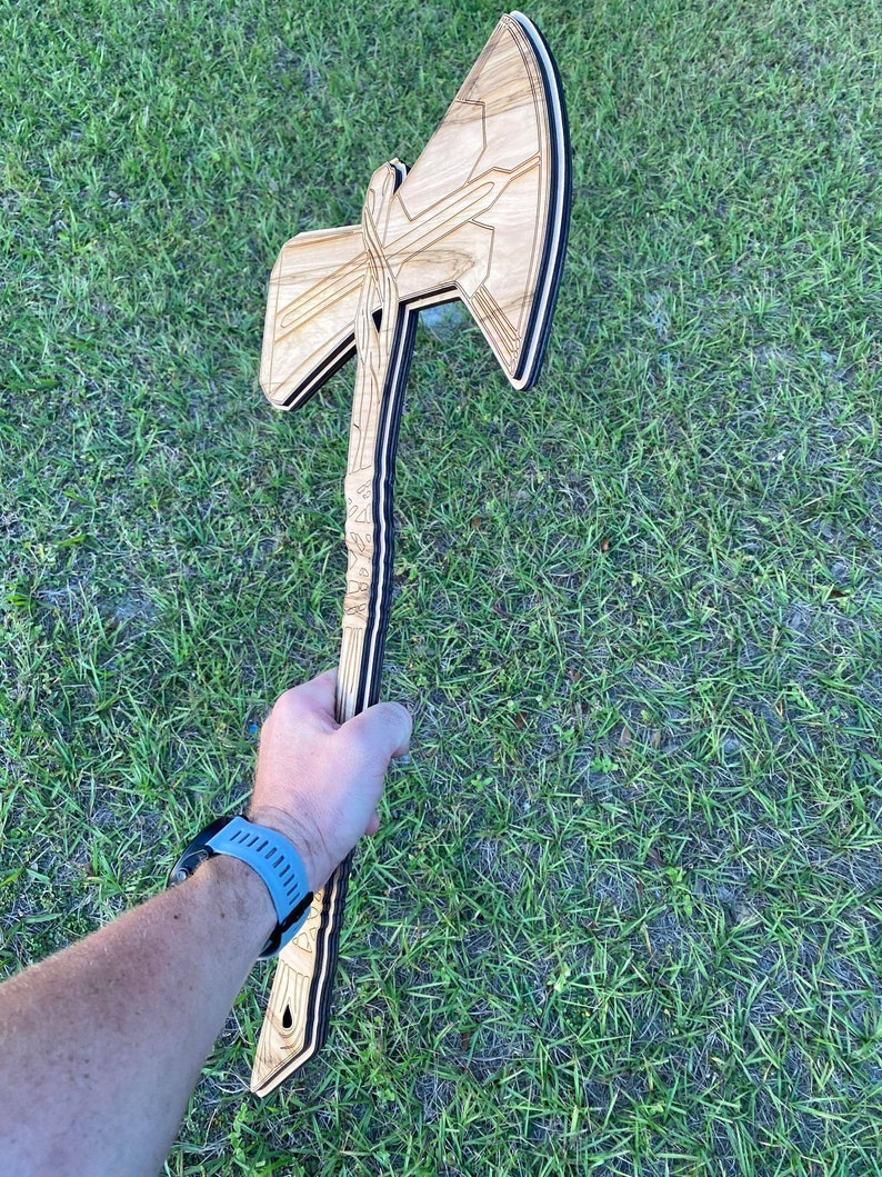 Kids Wooden Thor Stormbreaker Axe Toy File Download Only svg, Dxf, Pdf ...