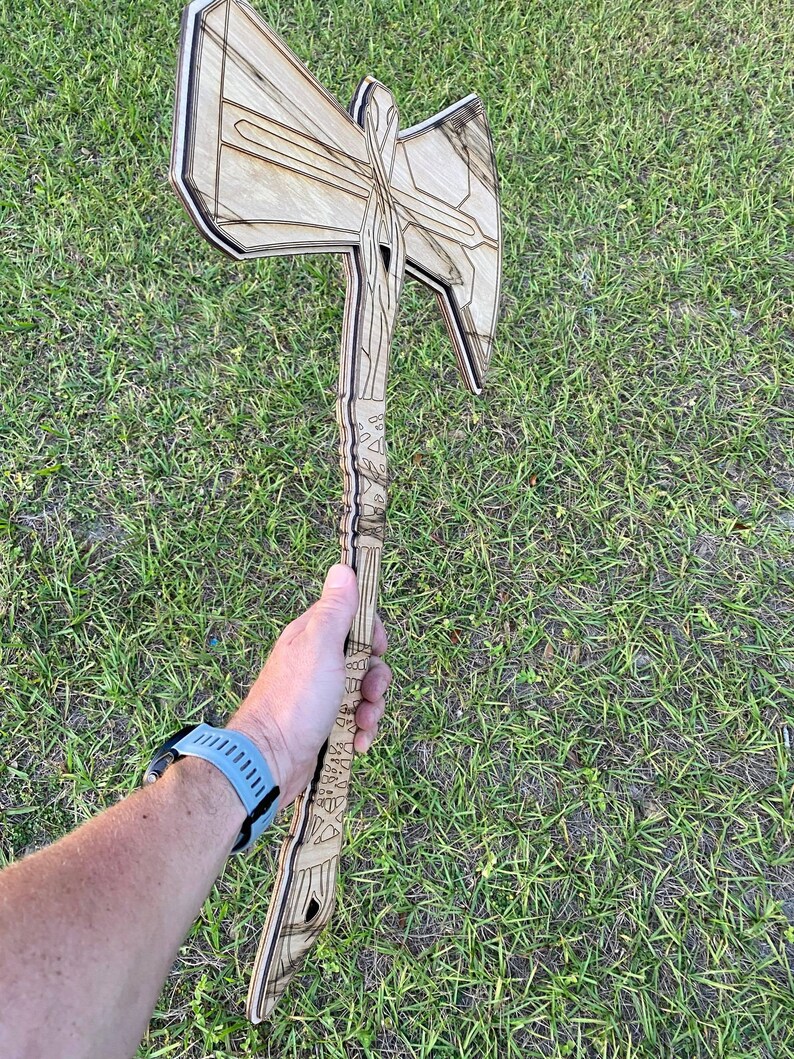 Kids Wooden Thor Stormbreaker Axe Toy Vector File svg - Etsy
