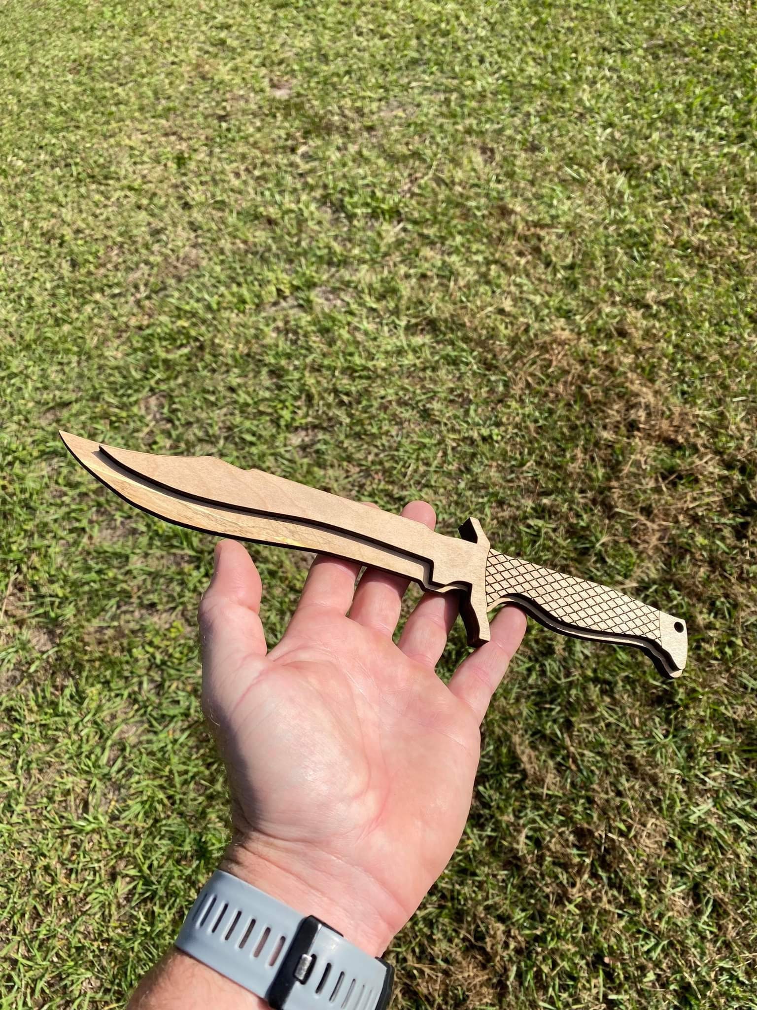 Kids Wooden Bowie Knife - Toy - File Download Only (svg, Dxf, Pdf, Png ...