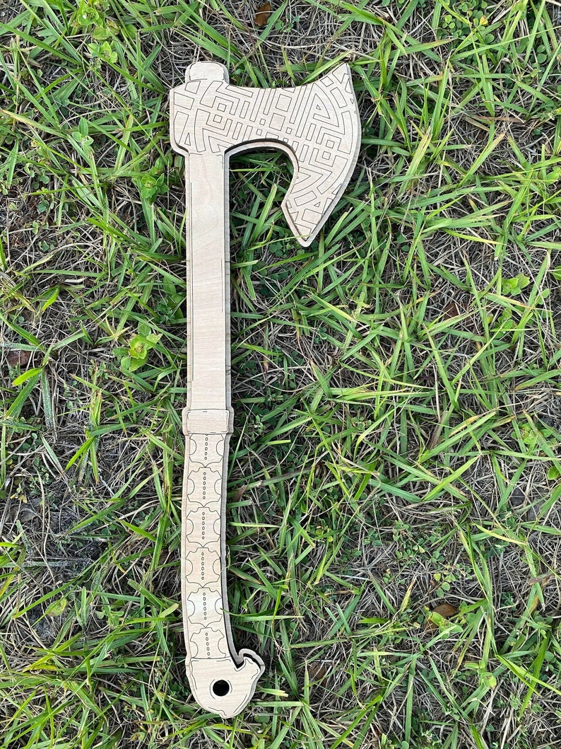 Kids Wooden Battle Axe Toy Vector File svg Dxf Pdf - Etsy