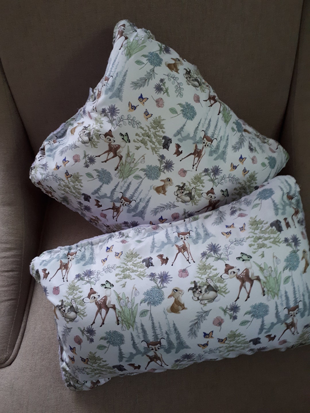 Bambi Print Pillow Set - Etsy